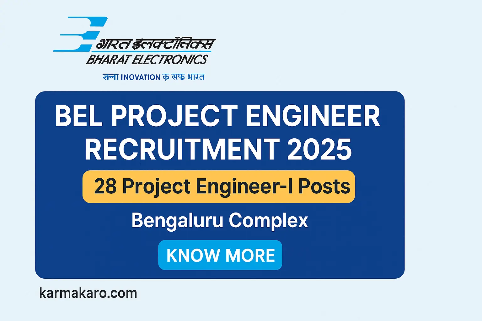 BEL Project Engineer Recruitment 2025: 28 Vacancies in Military ...