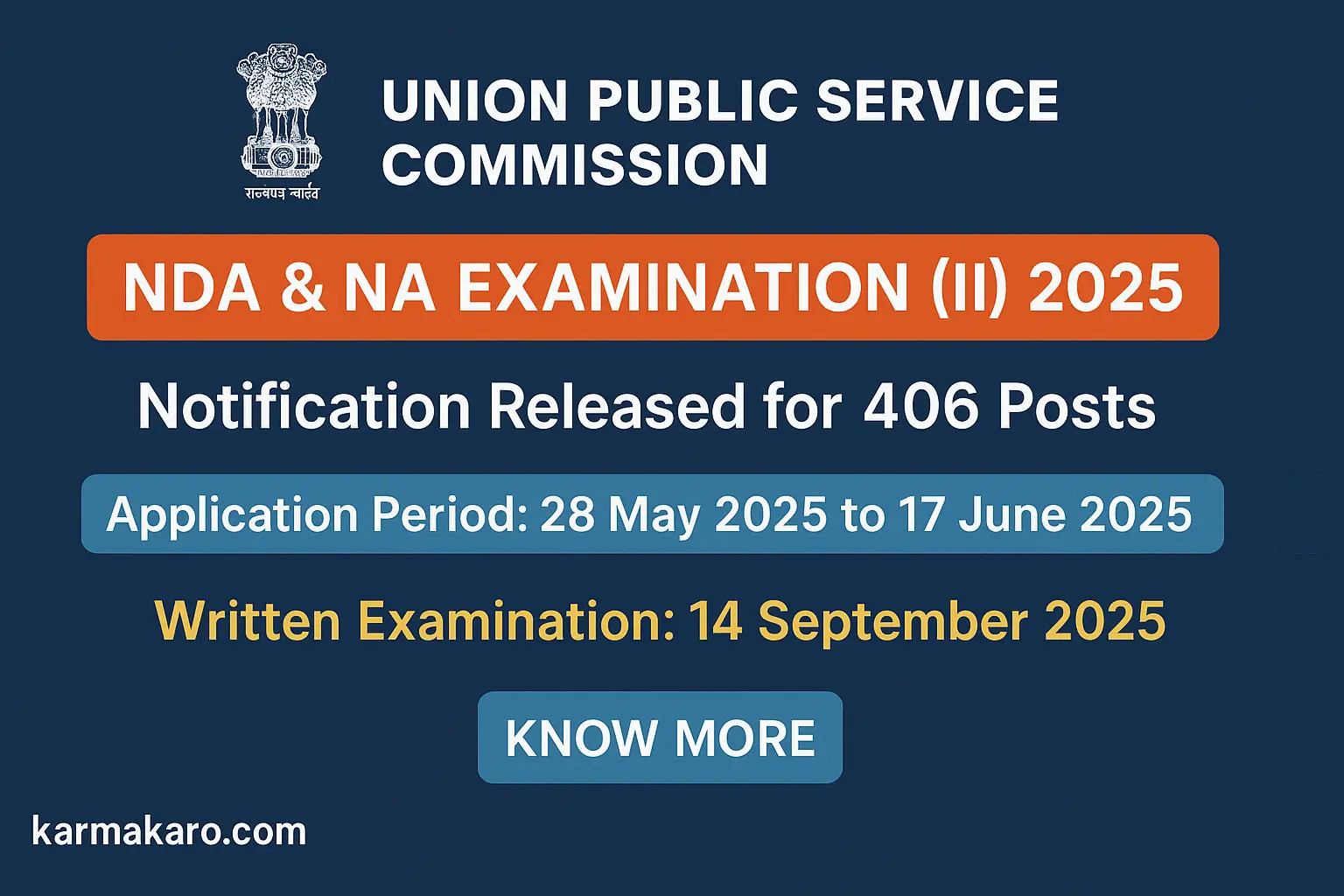 UPSC NDA II Examination 2025: Apply Online Now for 406 Defence Vacancies