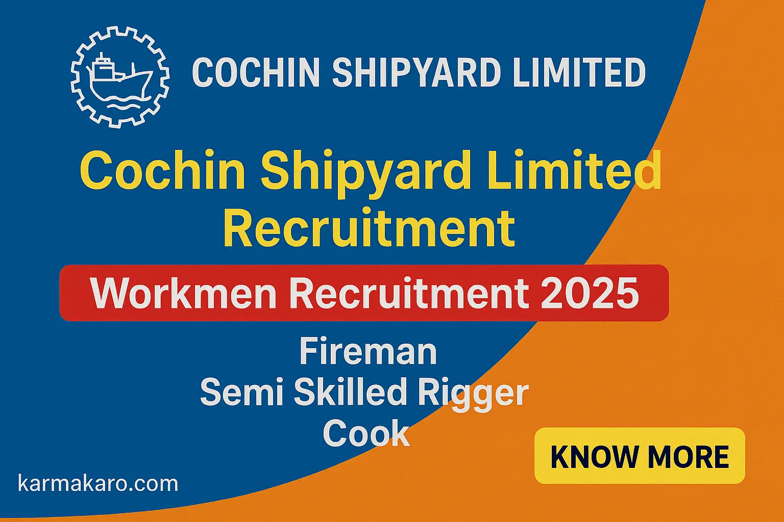Cochin Shipyard Limited Recruitment 2025: Apply Online for Fireman ...