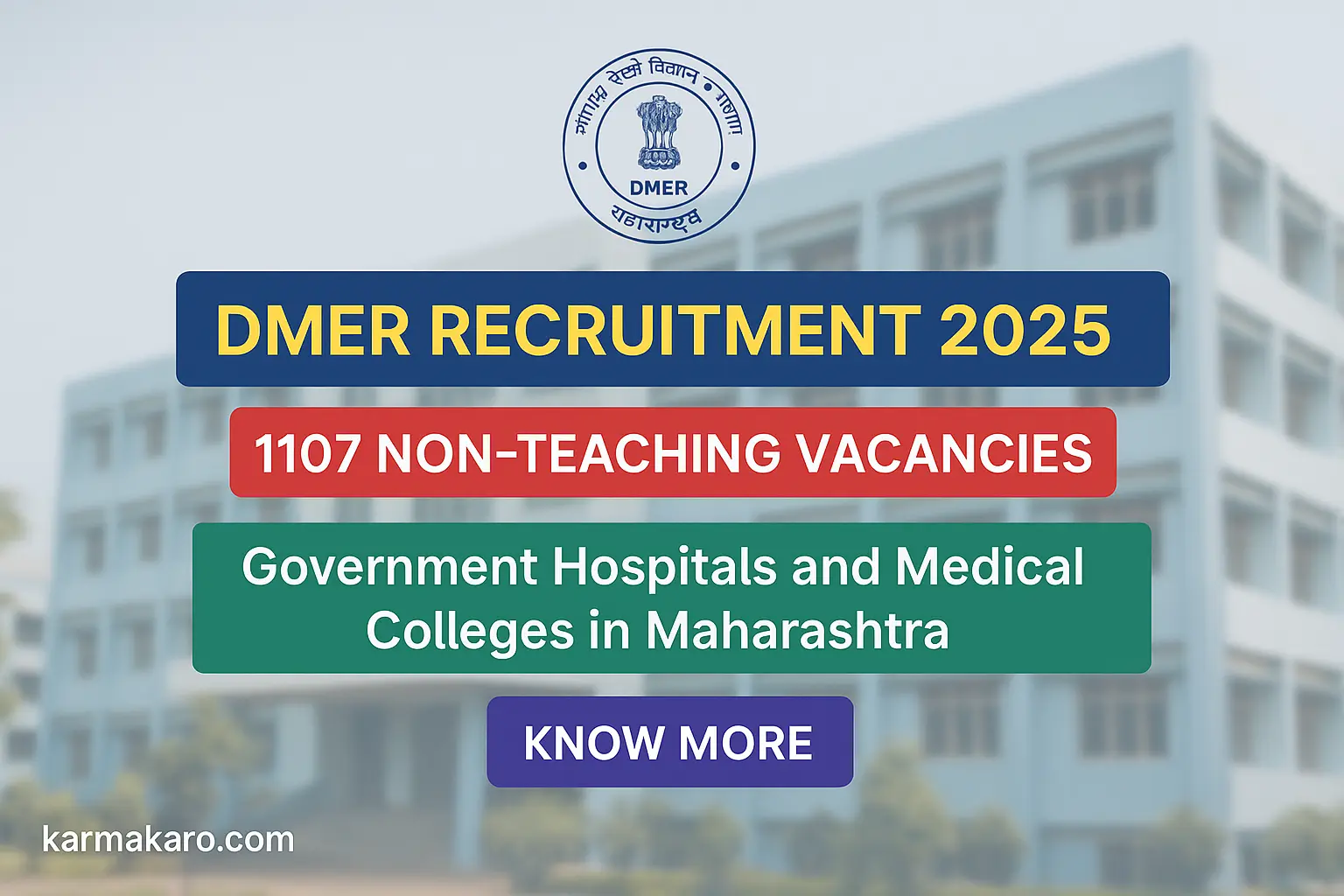 DMER Recruitment 2025: Apply Online for 1107 Non-Teaching Posts in ...