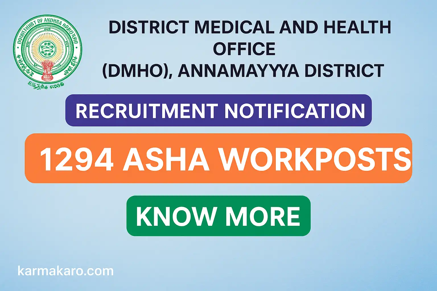 DMHO Annamayya ASHA Worker Recruitment 2025 - Apply Offline for 1294 Posts Before 30 June
