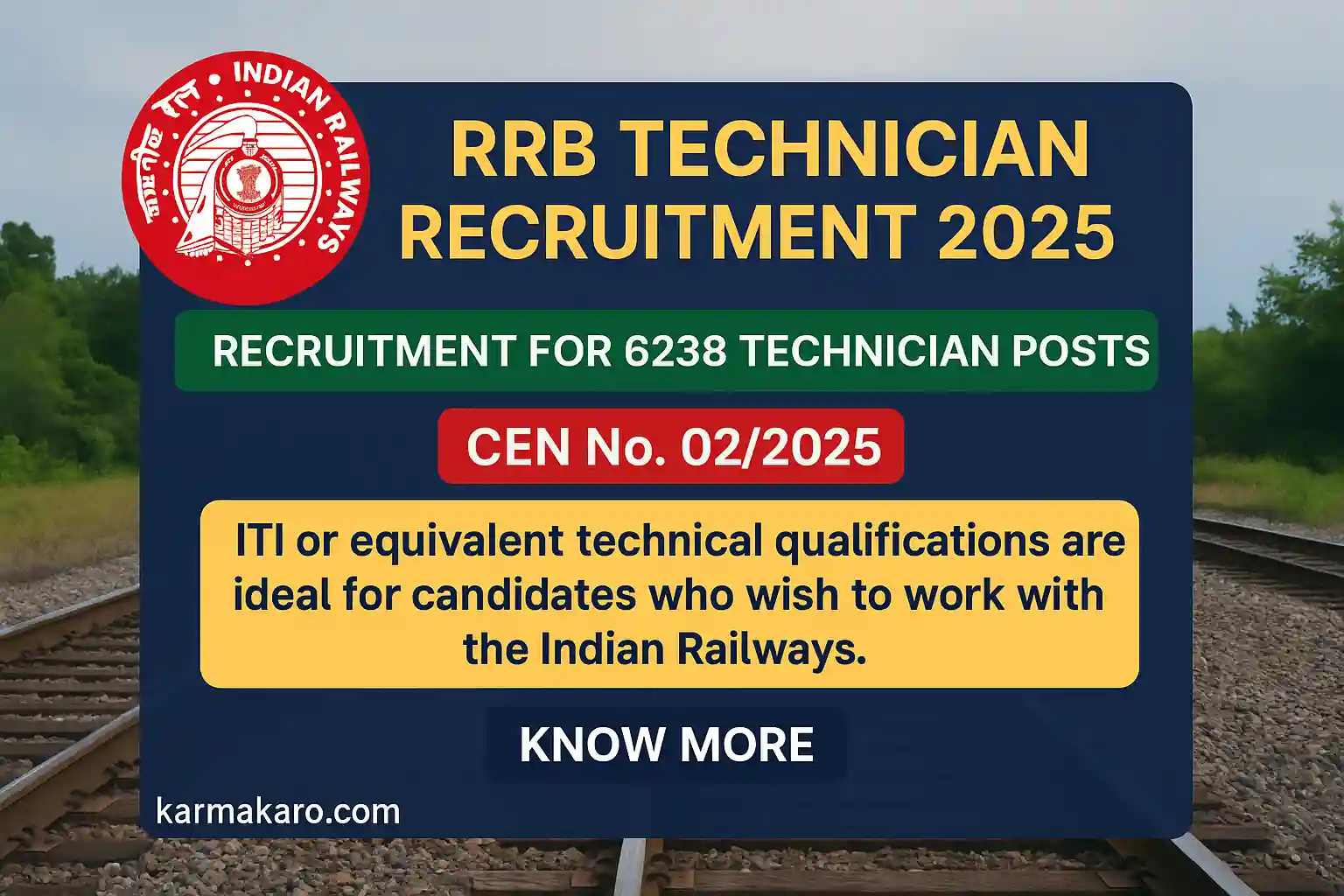 RRB Technician Notification 2025 Released – 6238 Vacancies Available Online