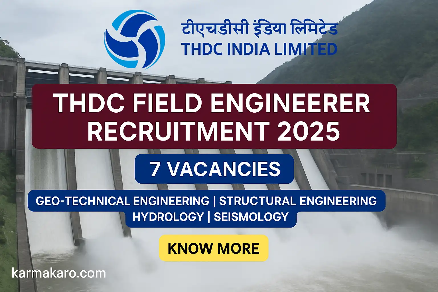 THDC Field Engineer Recruitment 2025 Notification Out for Level I Posts