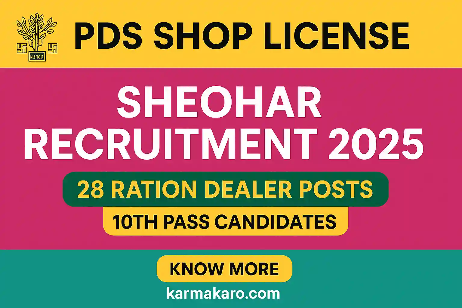 PDS Shop License Sheohar Recruitment 2025 - Apply for 28 Ration Dealer ...
