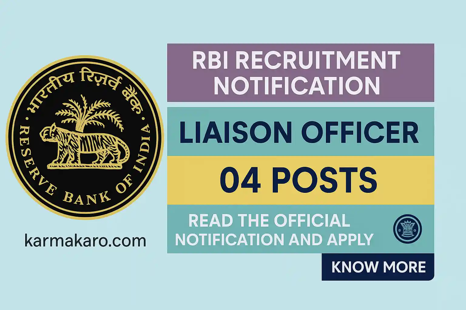 RBI Recruitment 2025 for Liaison Officer Posts
