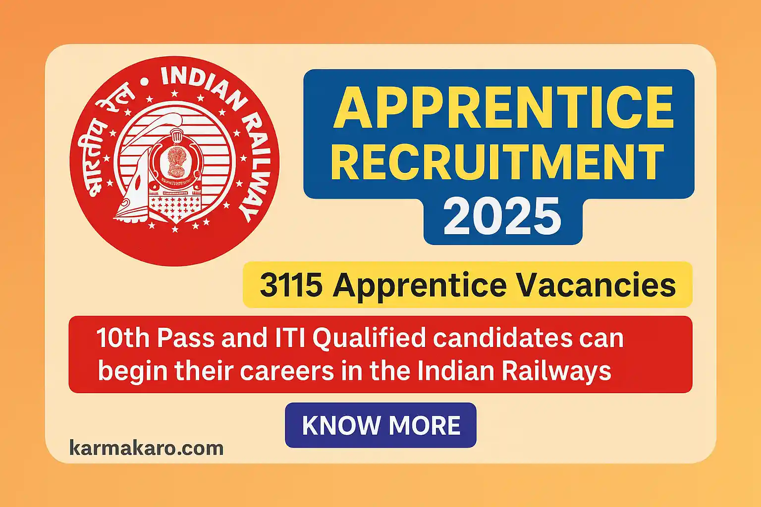 RRC Eastern Railway Apprentice Recruitment 2025 – Apply for 3115 Apprentice Posts