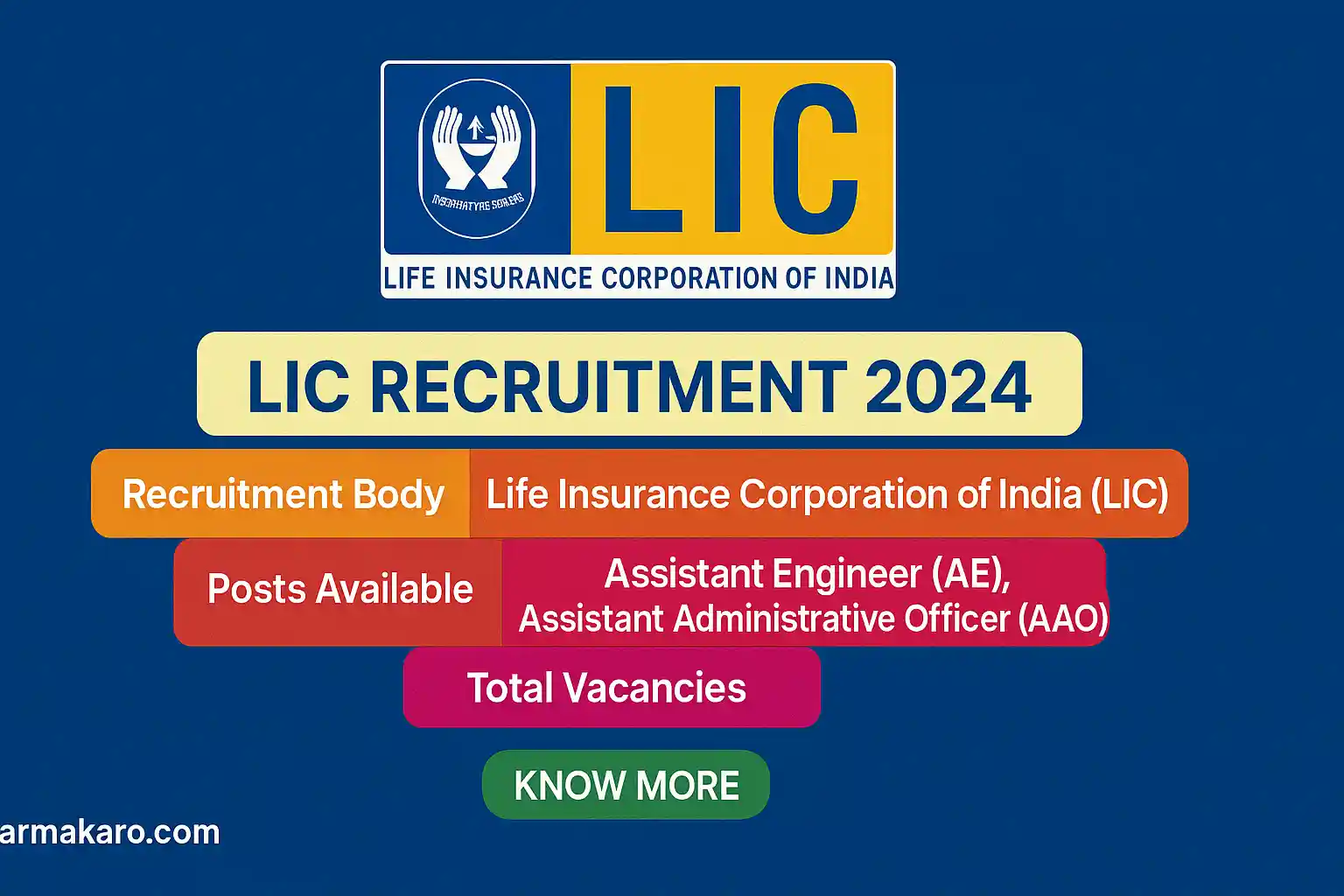 LIC Recruitment 2025 – Apply Online for 491 Assistant Engineers & AAO Posts